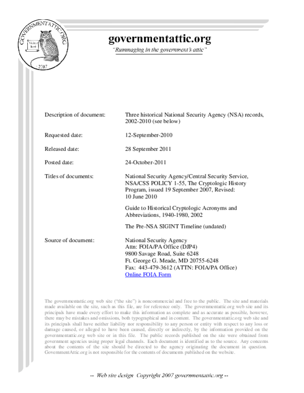 (PDF) National Security Agency