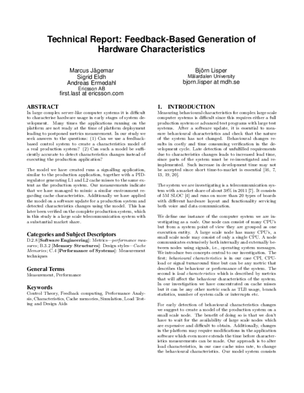 (PDF) Technical Report: Feedback-Based Generation of Hardware ...