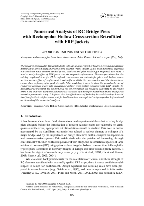 (PDF) Numerical Analysis of RC Bridge Piers with Rectangular Hollow Cross-section Retrofitted ...