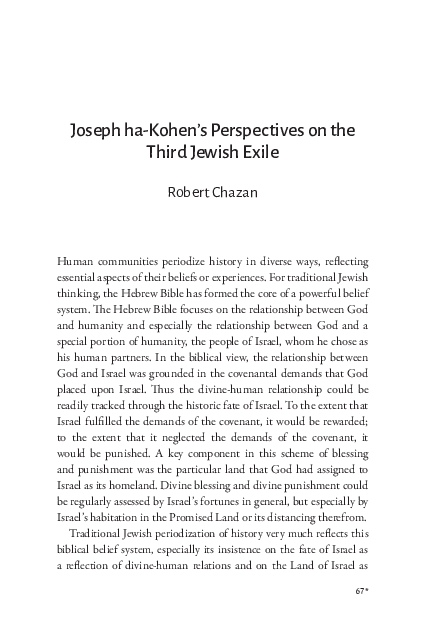 (PDF) Robert Chazan, “Joseph ha-Kohen’s Perspectives on the Third ...
