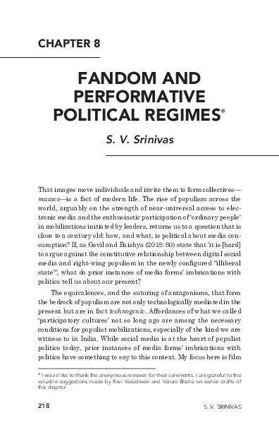 (PDF) Fandomand Performative Political Regimes
