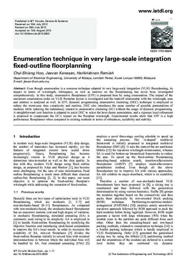 (PDF) Enumeration technique in very large-scale integration fixed ...