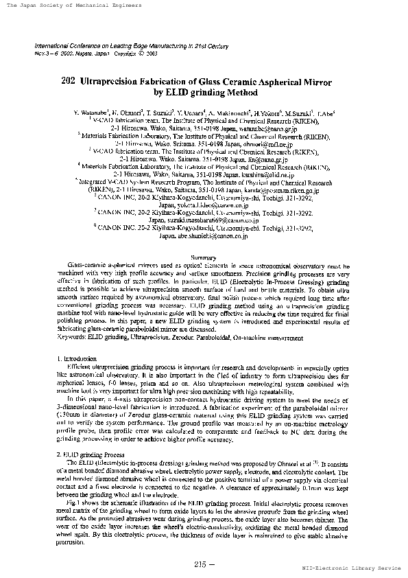(PDF) 202 Ultraprecision Fabrication of Glass Ceramic Aspherical Mirror ...