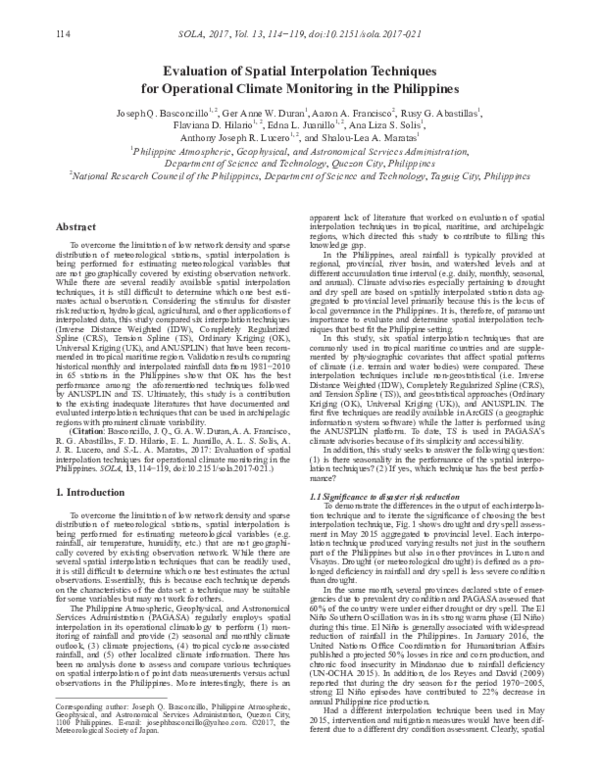(PDF) Evaluation of Spatial Interpolation Techniques for Operational ...