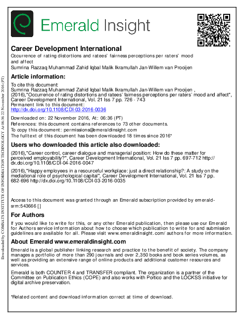 (PDF) Occurrence of rating distortions and ratees’ fairness perceptions ...