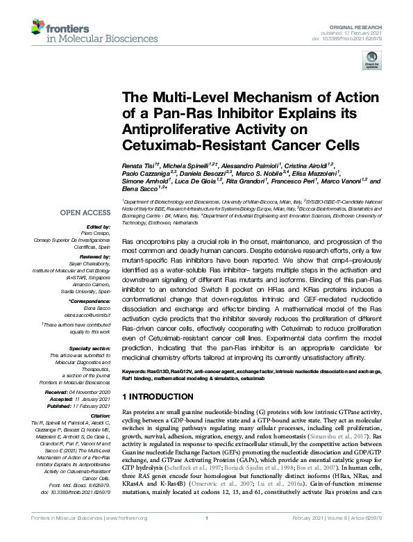 (PDF) The Multi-Level Mechanism of Action of a Pan-Ras Inhibitor ...