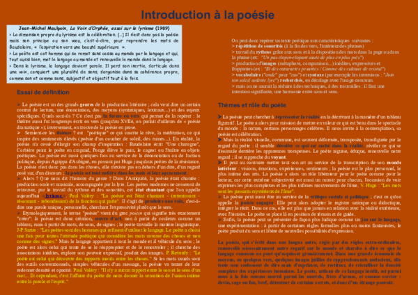 (PDF) Introduction à la poésie