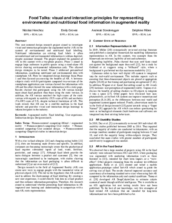(PDF) Food Talks: Visual and Interaction Principles for Representing ...