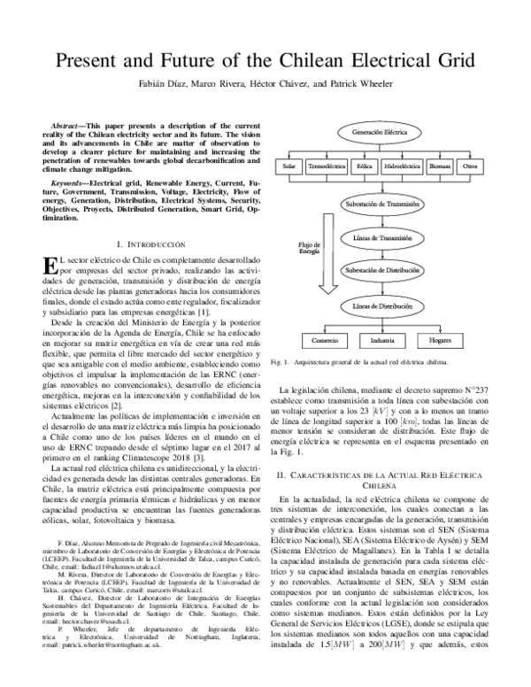 (PDF) Present and Future of the Chilean Electrical Grid