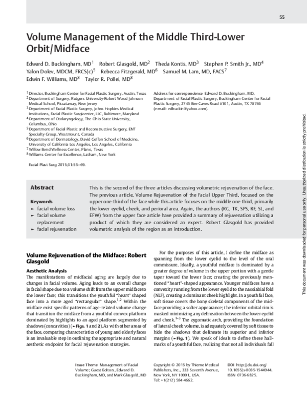 (PDF) Volume Management of the Middle Third-Lower Orbit/Midface