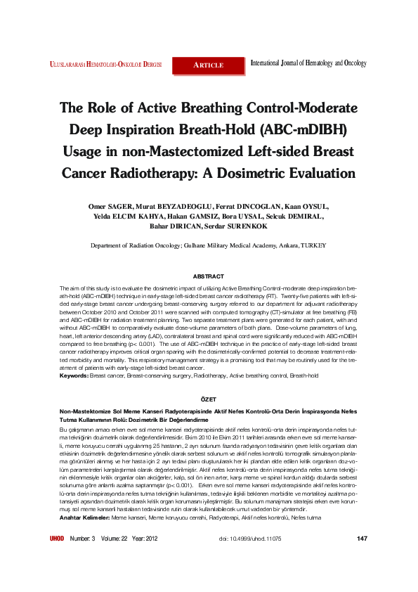 (PDF) The Role of Active Breathing Control-Moderate Deep Inspiration ...
