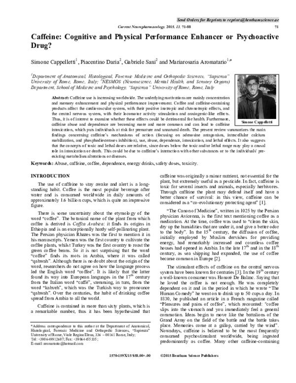(PDF) Caffeine: Cognitive and Physical Performance Enhancer or ...