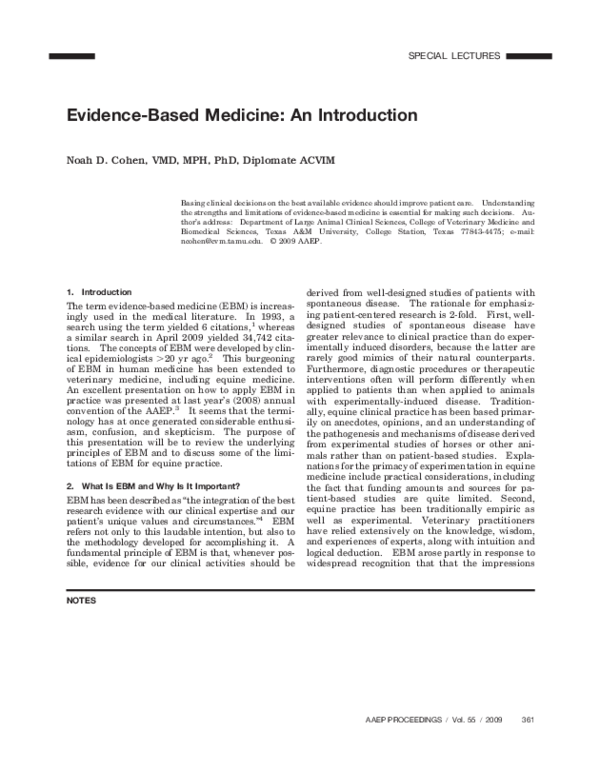 (PDF) Evidence-based medicine. Introduction