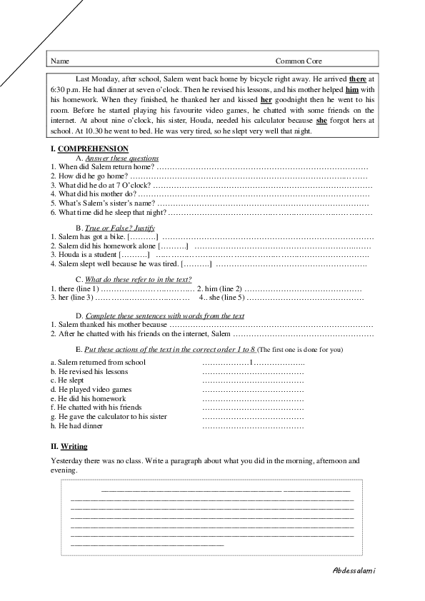 (PDF) C.C. reading test (Salem)