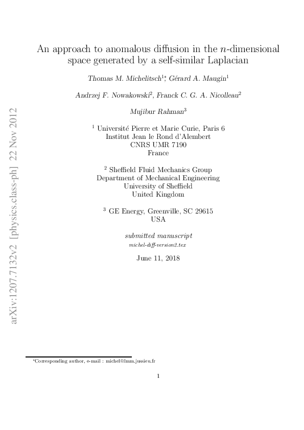 (PDF) An approach to anomalous diffusion in the n-dimensional space generated by a self-similar ...