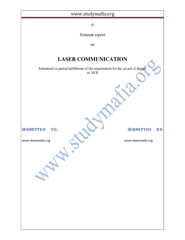(PDF) ECE Laser communications report