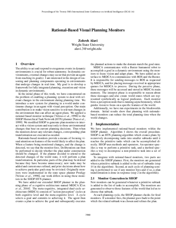 (PDF) Rational-Based Visual Planning Monitors
