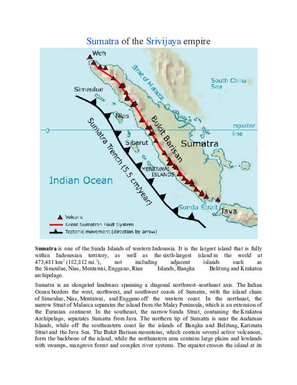 (DOC) Sumatra of the Srivijaya empire
