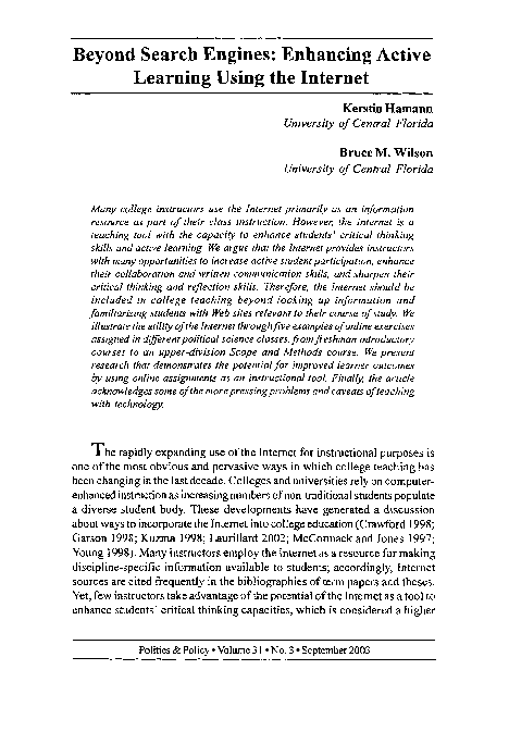 (PDF) Beyond Search Engines: Enhancing Active Learning Using the Internet