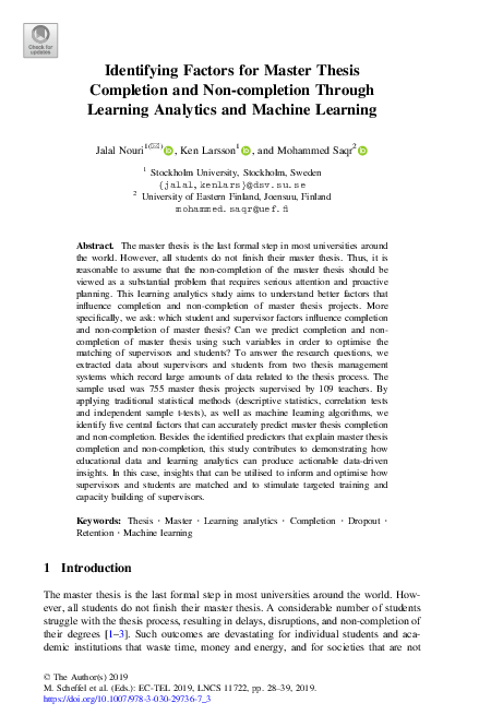 (PDF) Facilitating Thesis and Dissertation Completion in the E-Learning ...