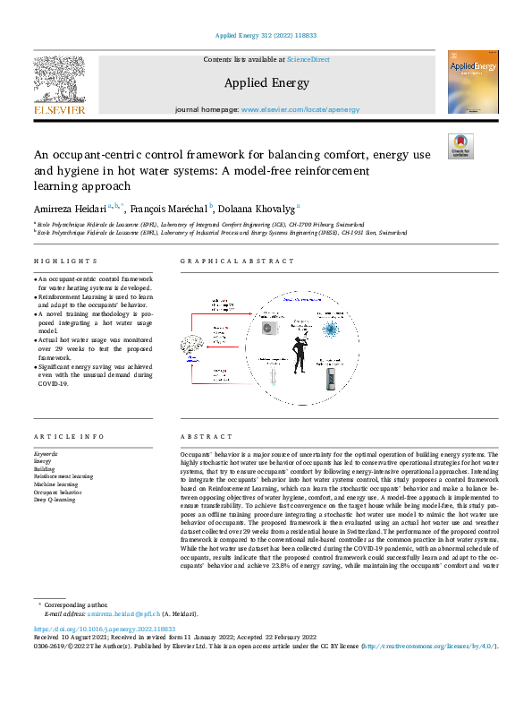 (PDF) An occupant-centric control framework for balancing comfort ...