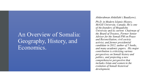 (PPT) An Overview of Somalia