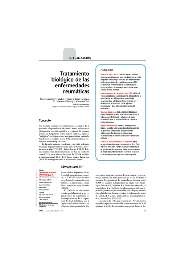 (PDF) Tratamiento biol?gico de las enfermedades reum?ticas