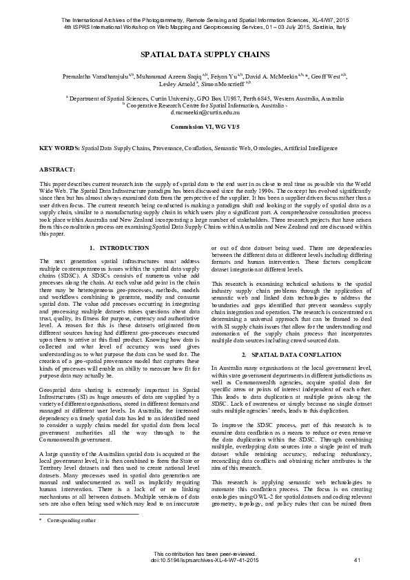(PDF) Spatial Data Supply Chains