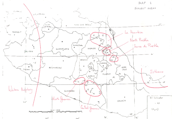 (PDF) Nahuatl Dialect Subgroupings - maps