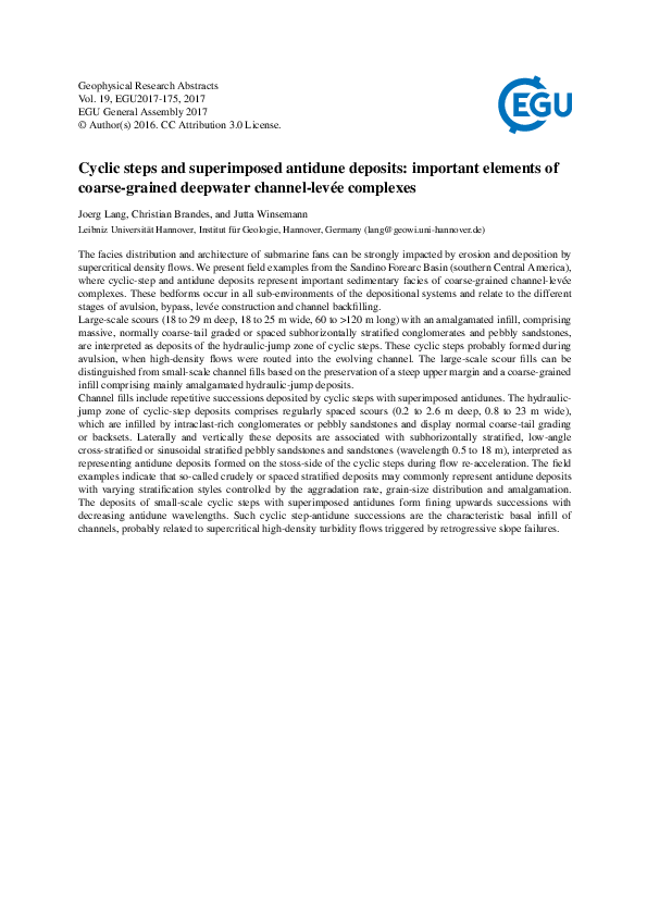 (PDF) Cyclic steps and superimposed antidune deposits: important ...