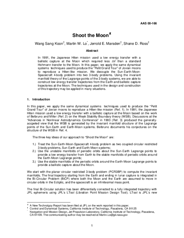 (PDF) Shoot the moon