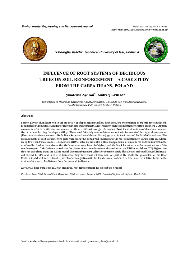 (PDF) Influence of Root Systems of Deciduous Trees on Soil ...