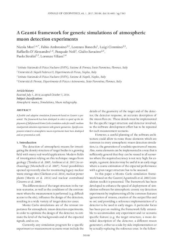 (PDF) A Geant4 framework for generic simulations of atmospheric muon ...