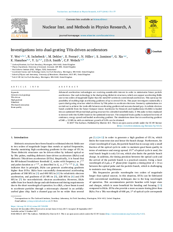 (PDF) Investigations into dual-grating THz-driven accelerators