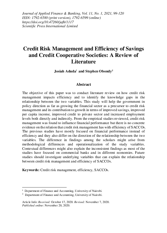 PDF Credit Risk Management And Efficiency Of Savings And Credit Cooperative Societies A pdf-credit-risk-management-and-efficiency-of-savings-and-credit-cooperative-societies-a