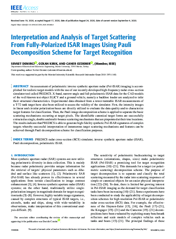 (PDF) Interpretation and Analysis of Target Scattering From Fully ...
