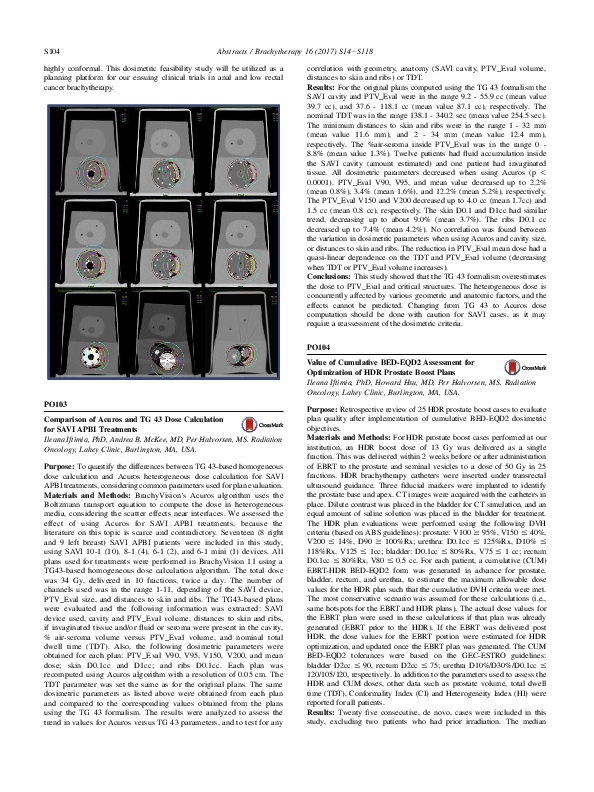 (PDF) Value of Cumulative BED-EQD2 Assessment for Optimization of HDR ...