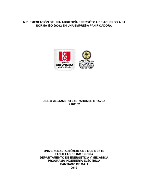 (PDF) Implementacion De Una Auditoria Energetica De Acuerdo a La Norma ...