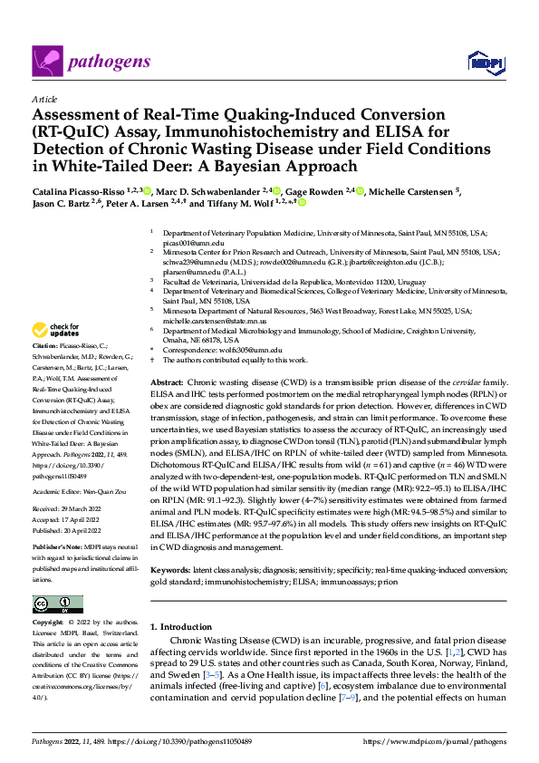 (PDF) Assessment of Real-Time Quaking-Induced Conversion (RT-QuIC) Assay, Immunohistochemistry ...