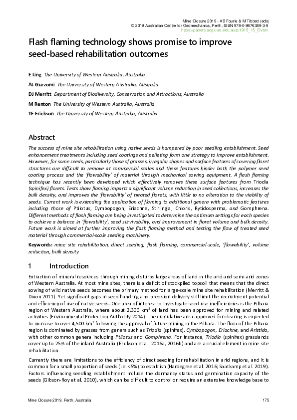 (PDF) Flash flaming technology shows promise to improve seed-based ...