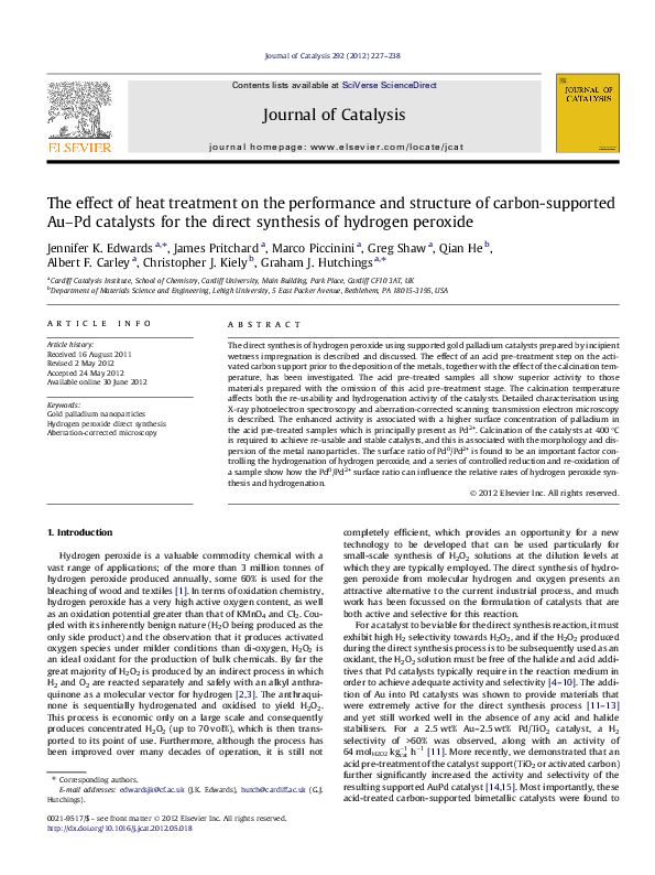 (PDF) The effect of heat treatment on the performance and structure of ...