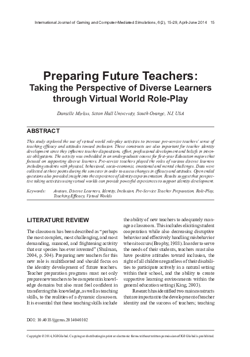 (PDF) Preparing Future Teachers