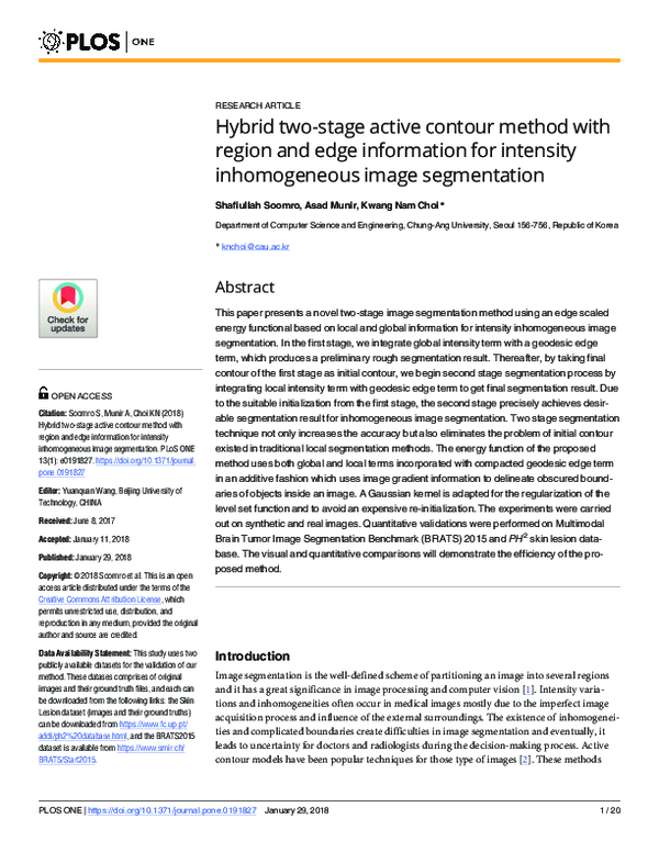 (PDF) Hybrid two-stage active contour method with region and edge information for intensity ...