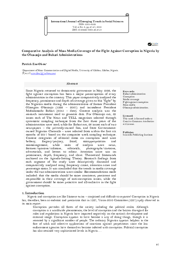 (PDF) Accountability and Transparency to Fight against Corruption: An ...