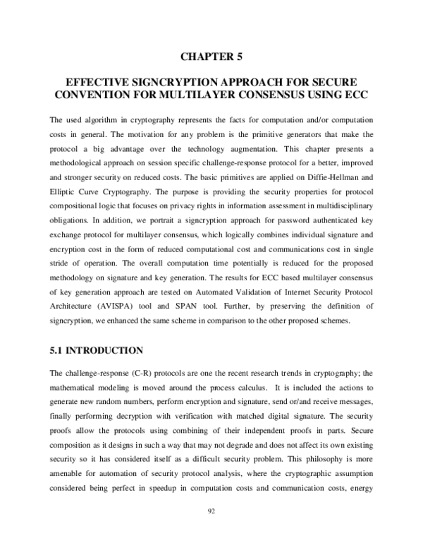 (PDF) Effective Signcryption Approach for Secure Convention for Multilayer Consensus using ECC