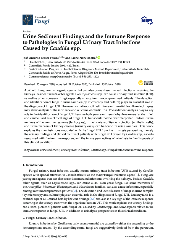 (PDF) Urine Sediment Findings and the Immune Response to Pathologies in ...