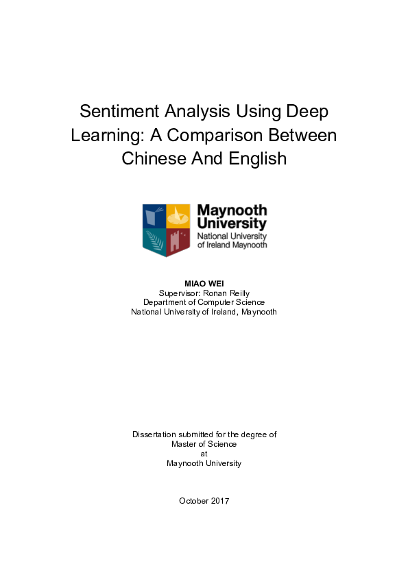(PDF) Sentiment Analysis Using Deep Learning: A Comparison Between Chinese And English