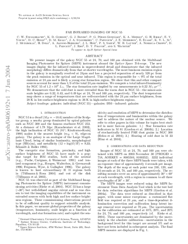 (PDF) Far‐Infrared Imaging of NGC 55 | Deborah Padgett - Academia.edu