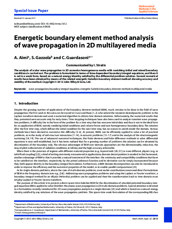 (PDF) Energetic boundary element method analysis of wave propagation in ...