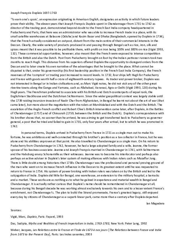 (DOC) ‘Joseph François Dupleix 1697-1763’